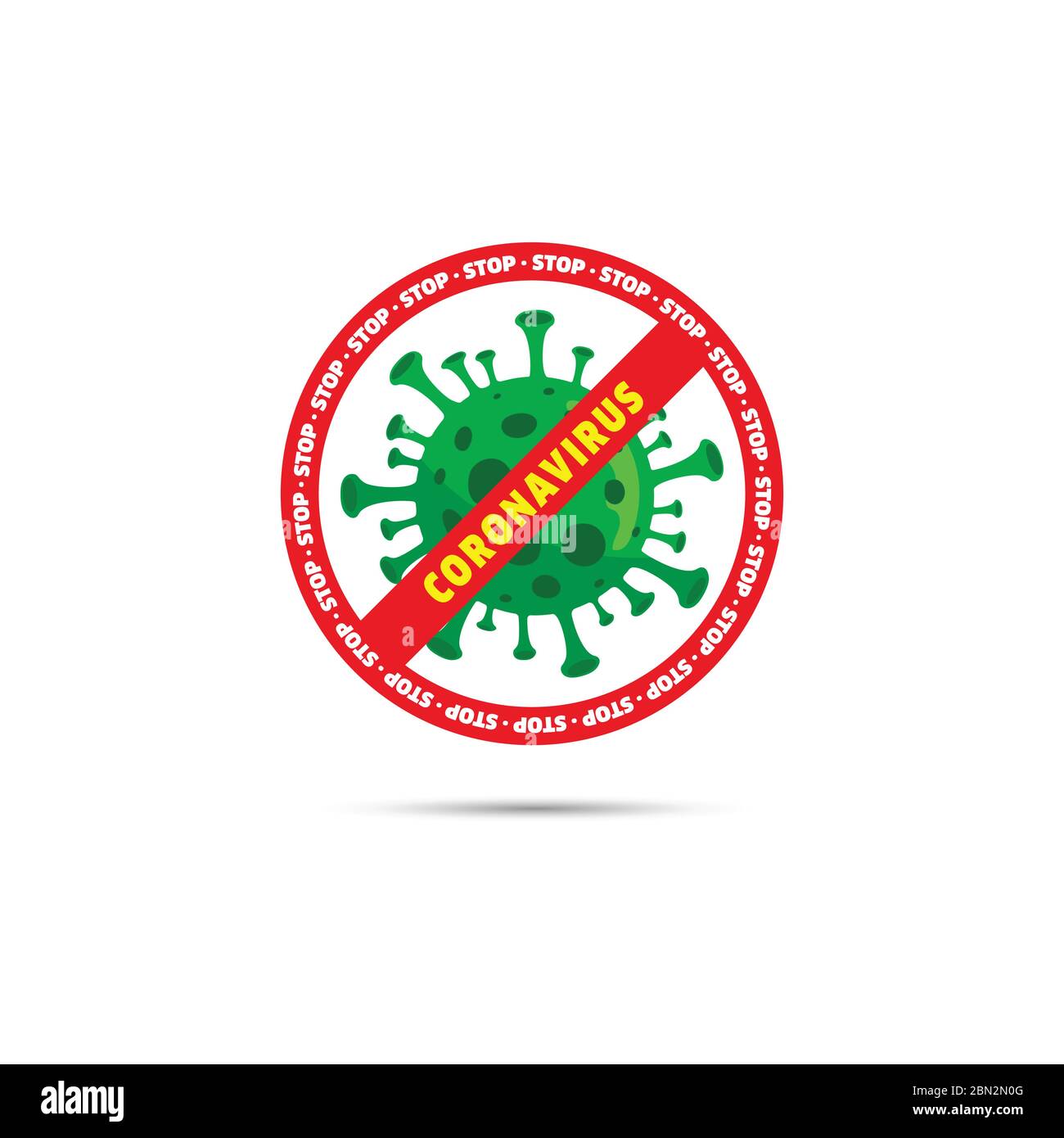 corona virus stop sign vector illustration on white Stock Vector Image ...