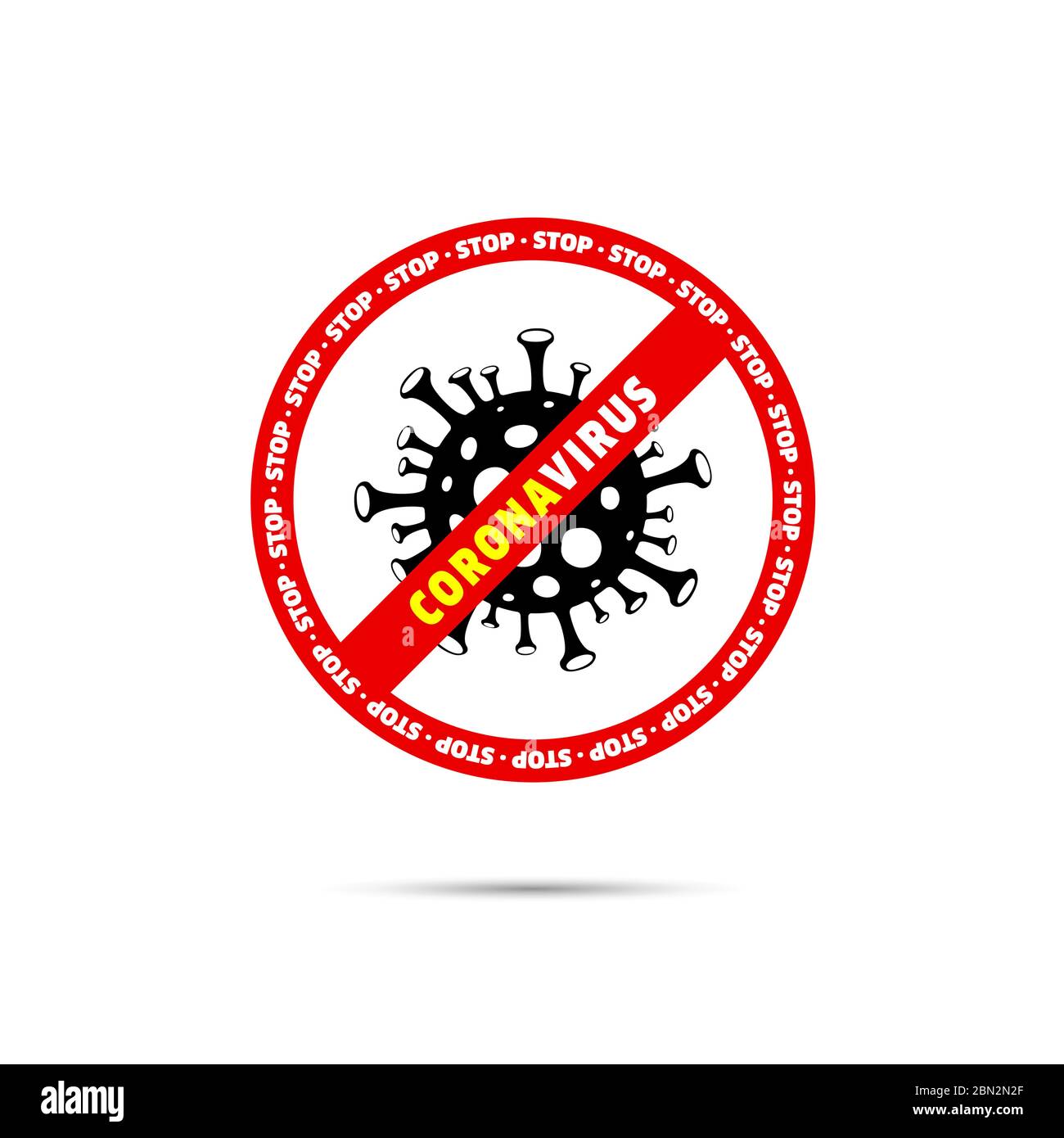 corona virus stop sign in black illustration Stock Vector Image & Art ...
