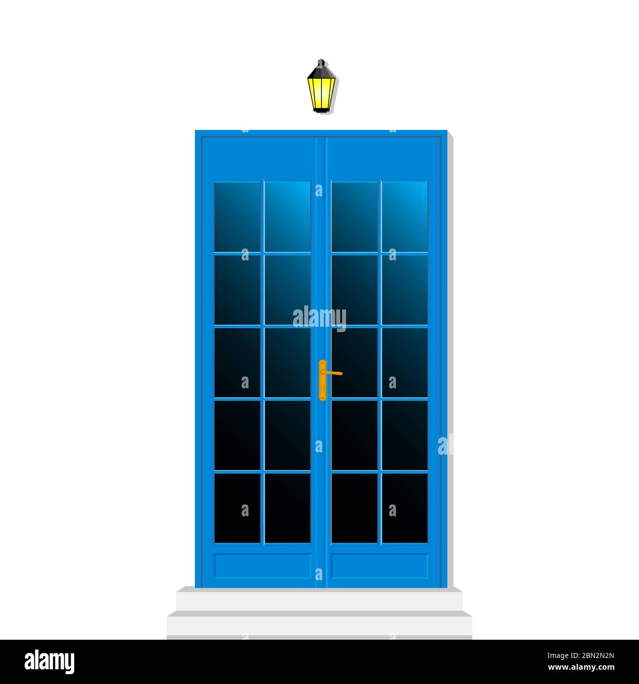 Blue greek door Stock Vector Images - Alamy