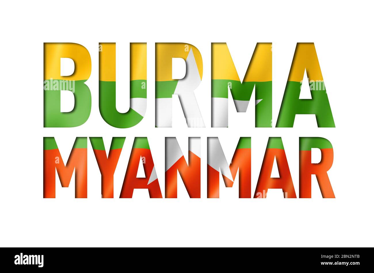 Burma Myanmar flag text font. Burma Myanmar symbol background Stock ...