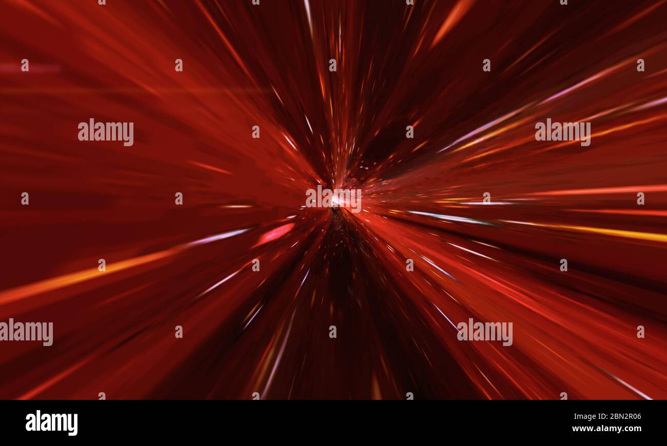 Flying Through Wormhole Tunnel Or Abstract Energy Vortex. Singularity ...