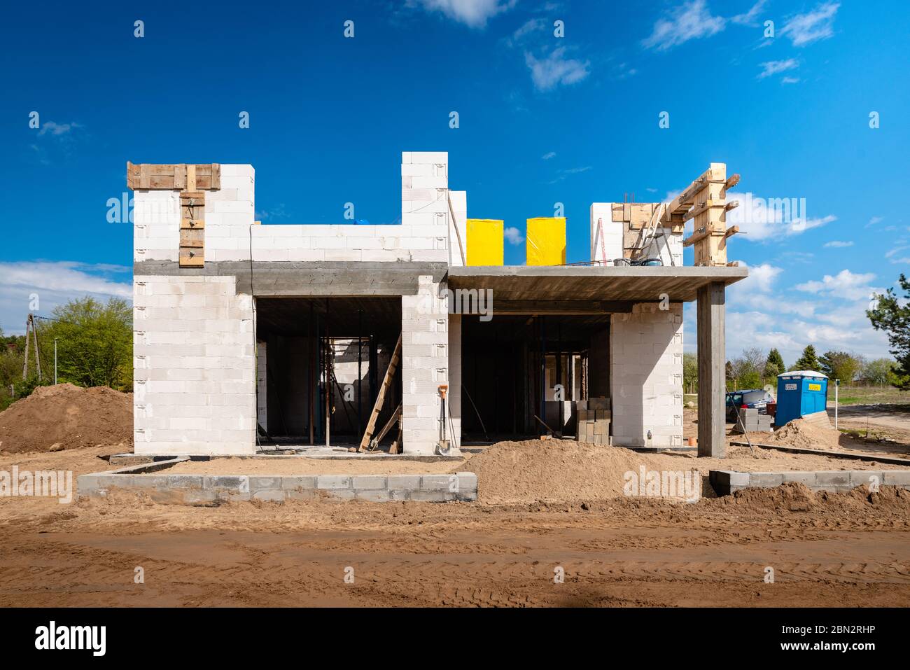 single-family house construction site Stock Photo - Alamy