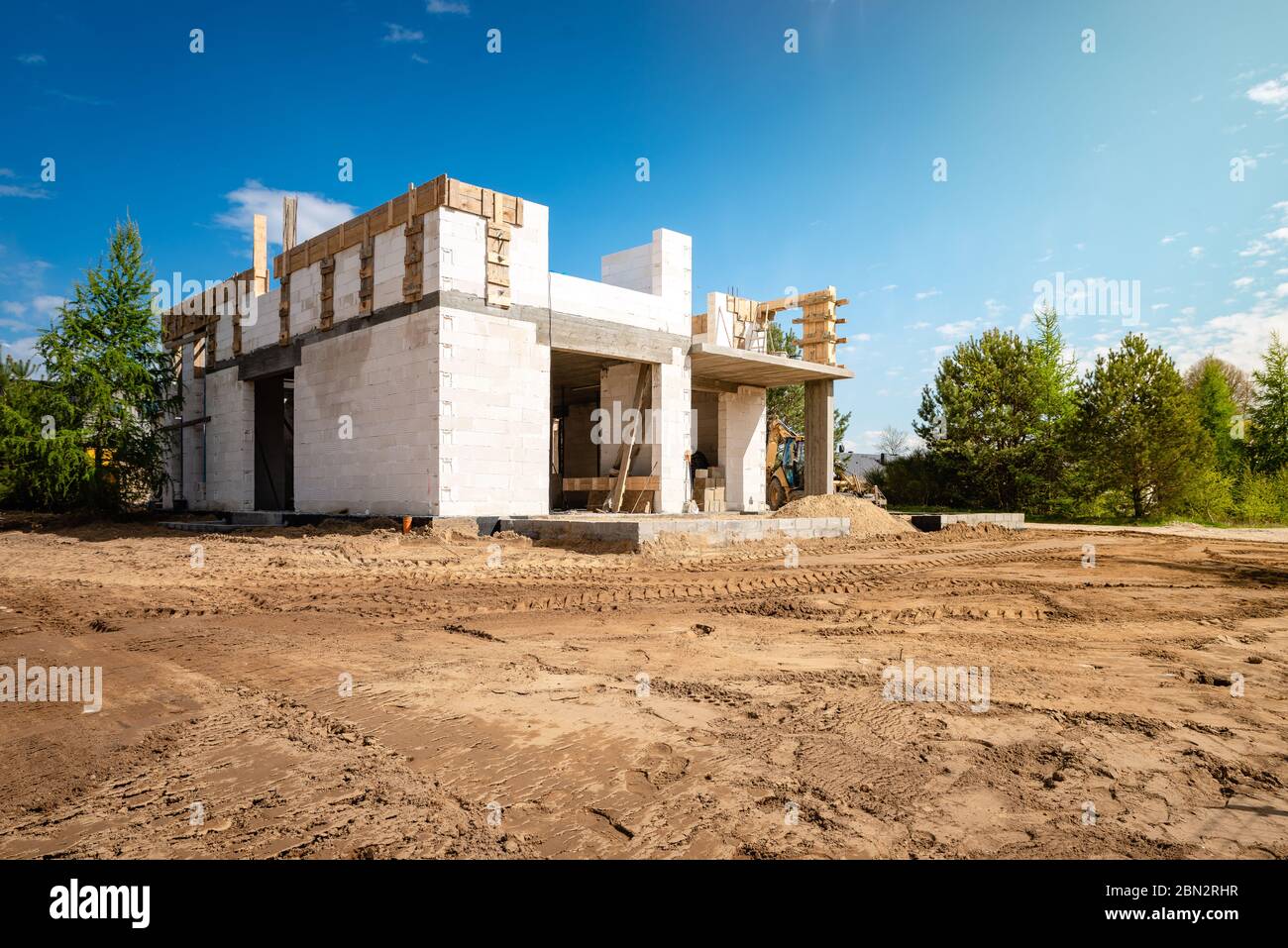 single-family house construction site Stock Photo - Alamy
