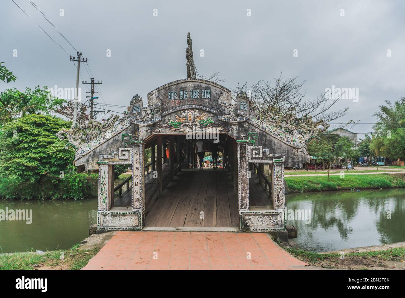 Old river bridge in Vietnamese village. Hue, Vietnam - March 9, 2020 ...