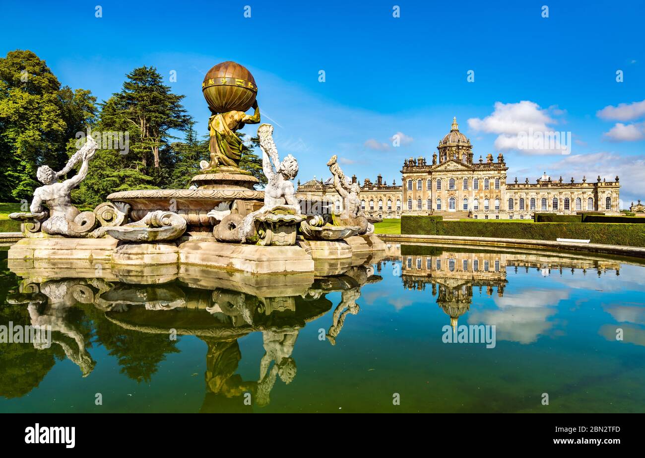 Atlas Fountain at Castle Howard near York, England Stock Photo - Alamy