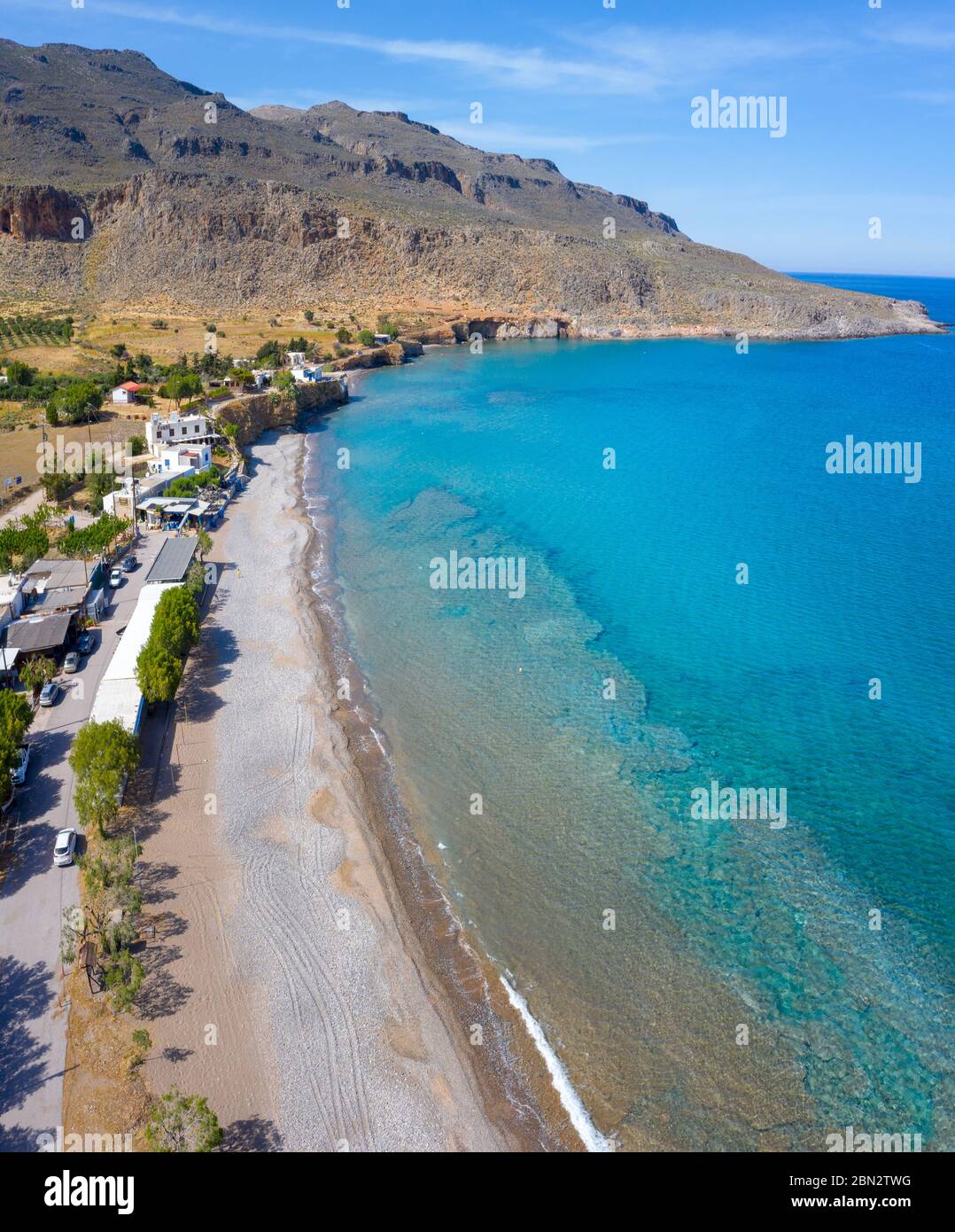 The peaceful village of Kato Zakros at the eastern part of the island ...