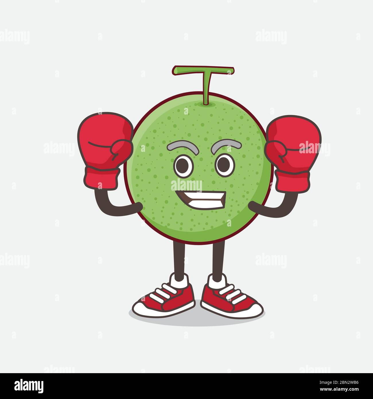 An illustration of Melon Fruit cartoon mascot character in sporty ...