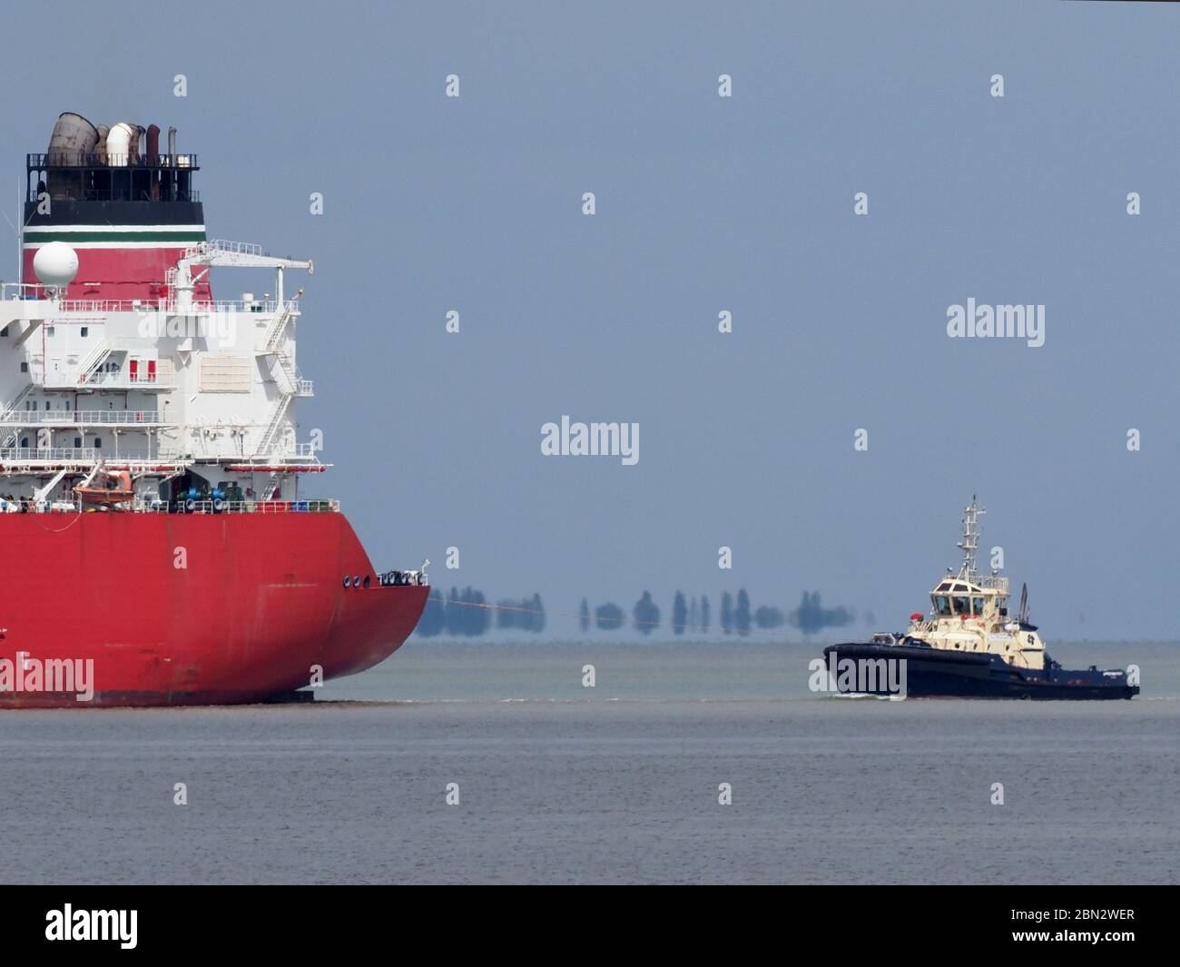 Sheerness, Kent, UK. 12th May, 2020. Huge LNG (liquid natural gas) ship ...