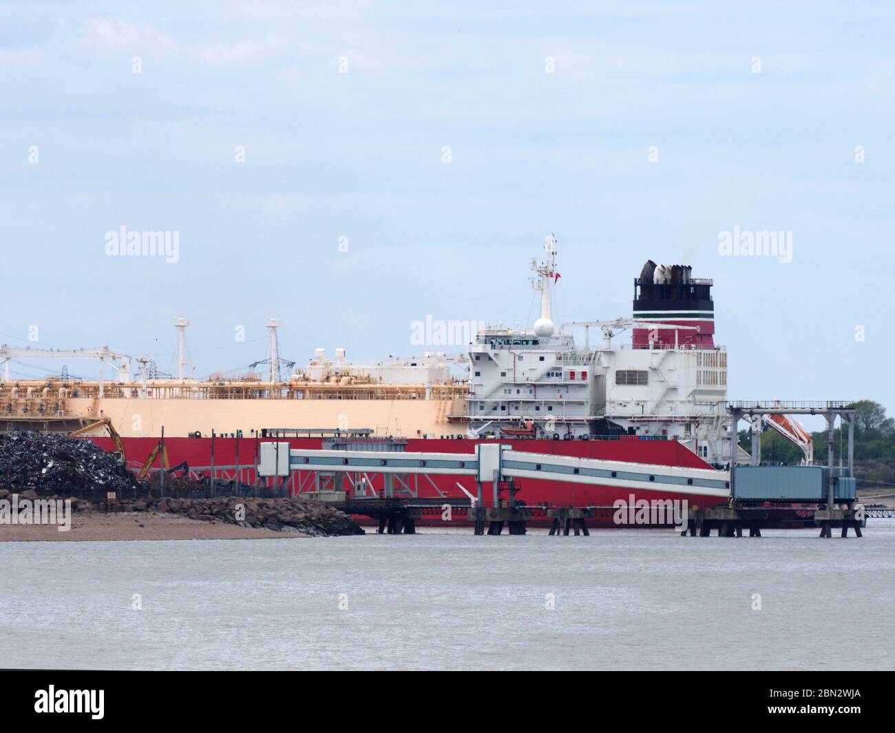 Sheerness, Kent, UK. 12th May, 2020. Huge LNG (liquid natural gas) ship ...