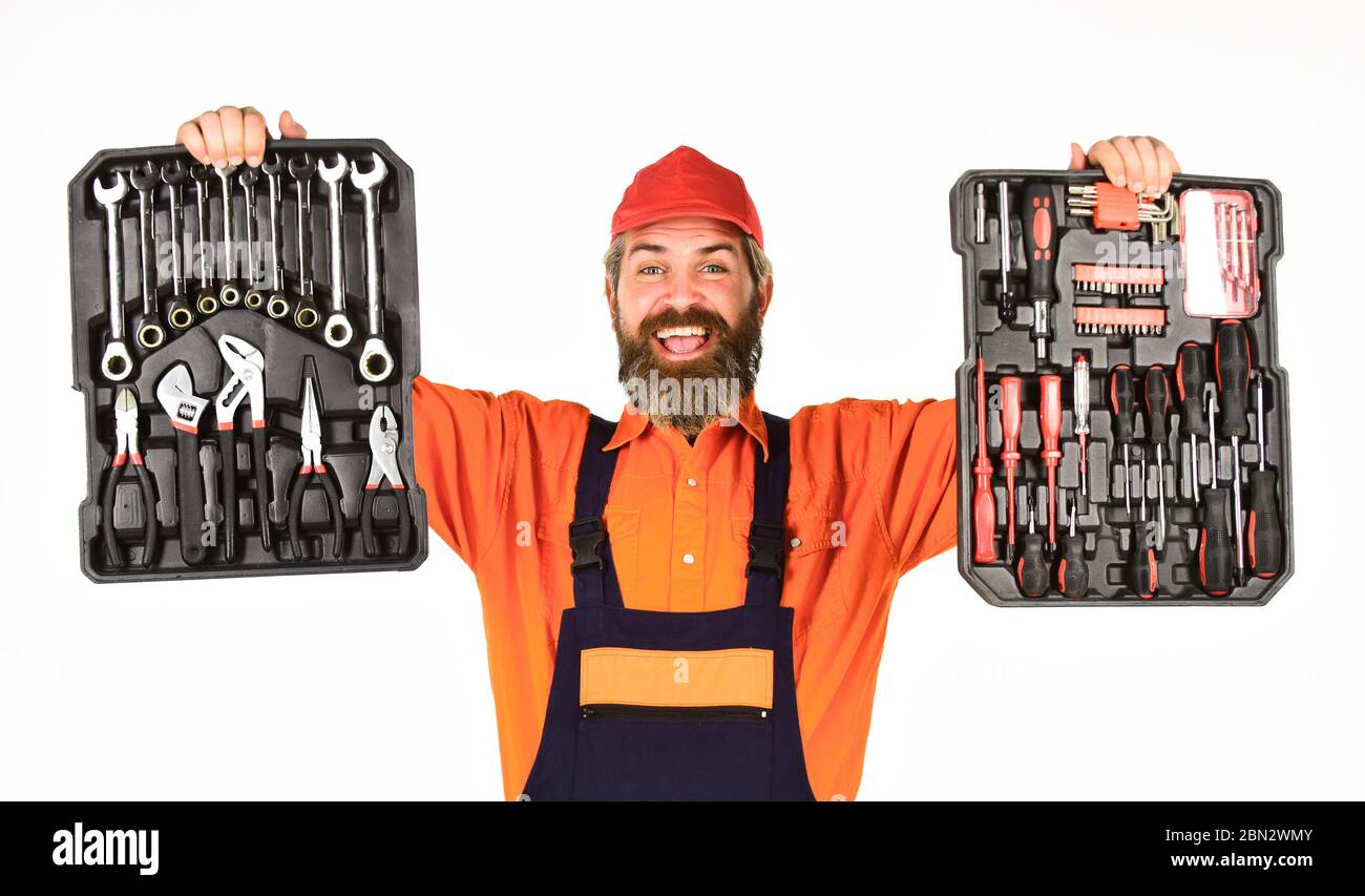 Electrician tools. Professional equipment. Dream of handyman. Set of ...