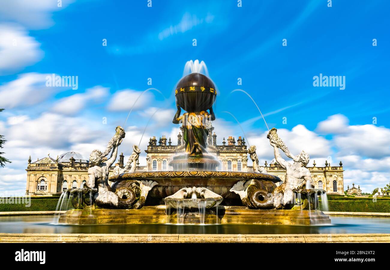Atlas Fountain at Castle Howard near York, England Stock Photo - Alamy