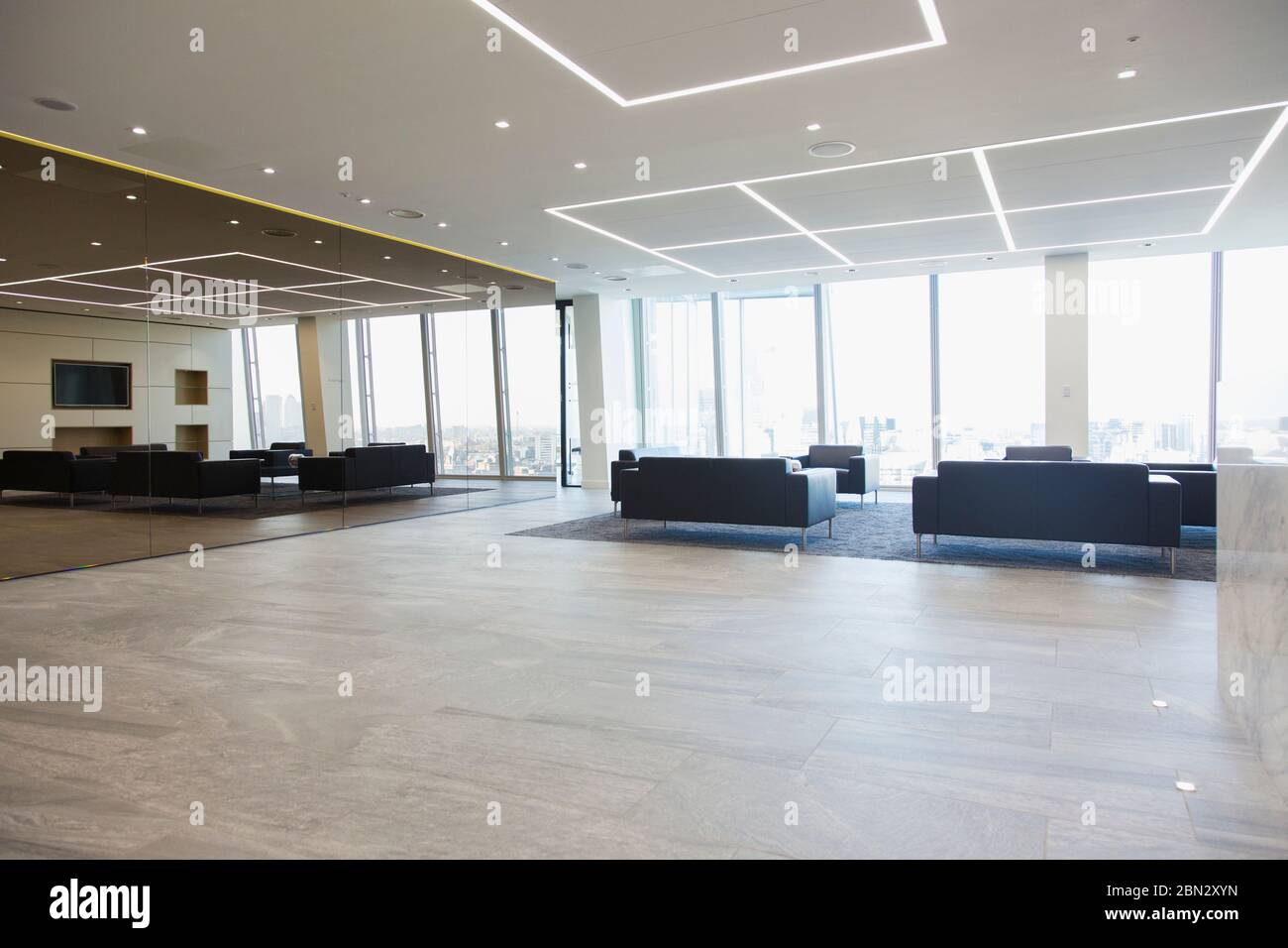 Empty urban business office lobby Stock Photo - Alamy
