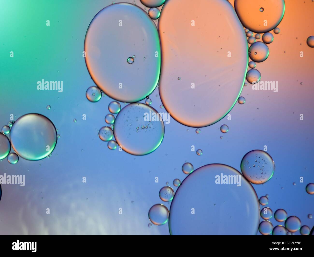 Colorful artistic of oil drop floating on the water Stock Photo - Alamy