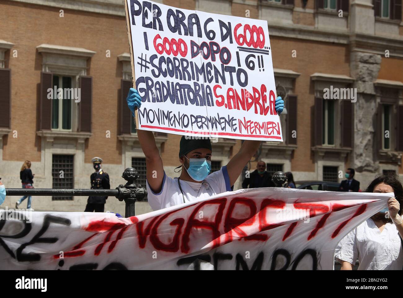 Rome, Demonstration of the Permanent Movement of Nurses Against the ...