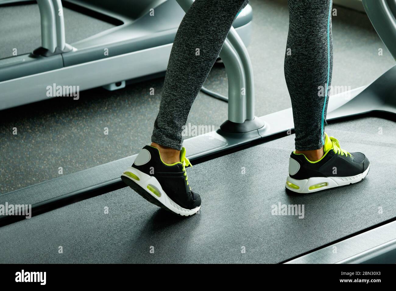 Close up of female legs on the treadmill Stock Photo - Alamy