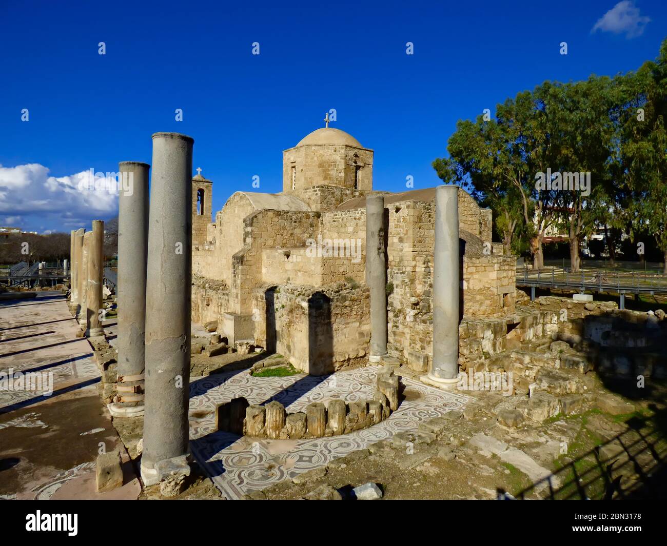 Medieval Agia Kyriaki Chrysopolitissa Church in Paphos, Cyprus Stock ...