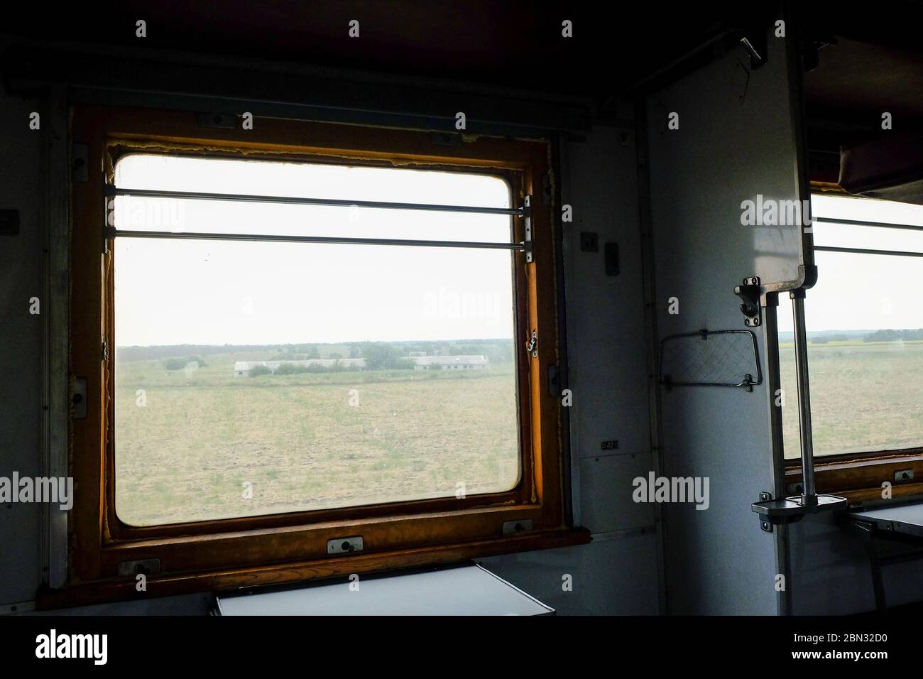 Nature in motion from the train window. Train window Stock Photo - Alamy