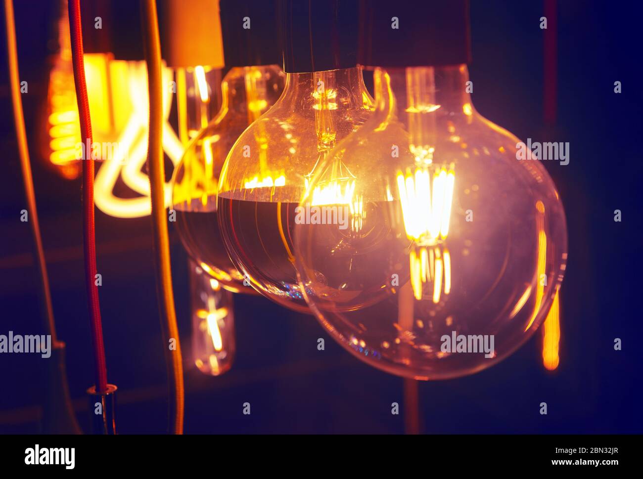 retro lighting by lamps in old style Stock Photo - Alamy