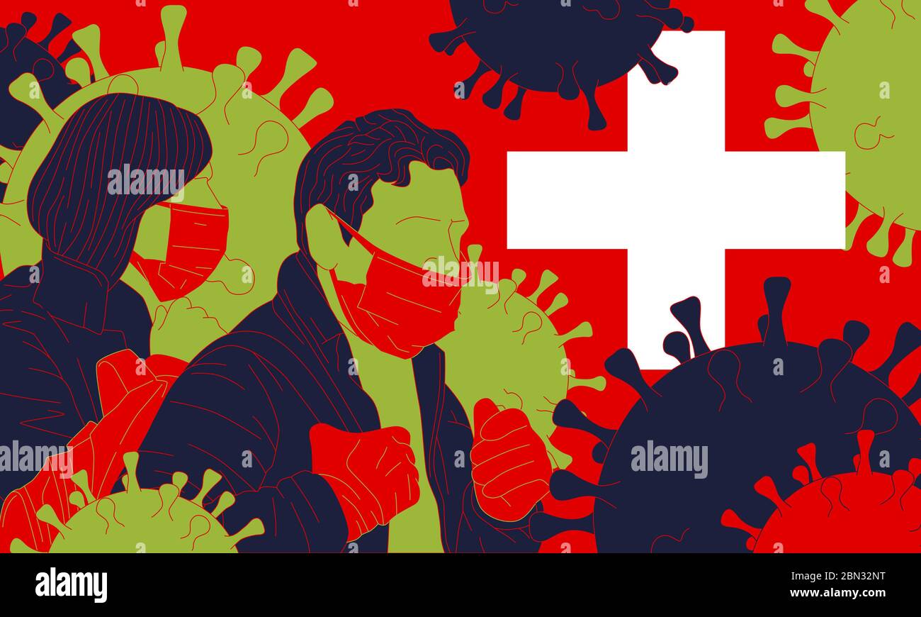 The virus spread in Switzerland Stock Photo - Alamy