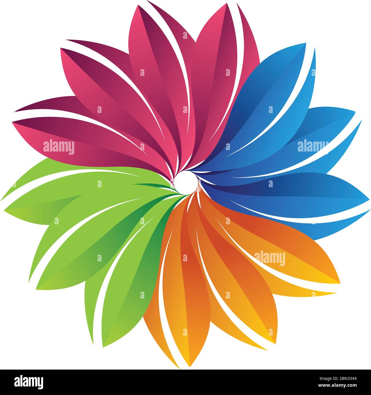 stylish flower logo Stock Vector Image & Art - Alamy
