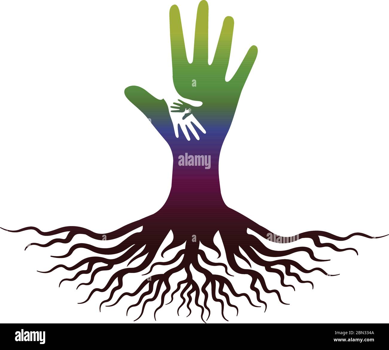 hand root logo Stock Vector Image & Art - Alamy