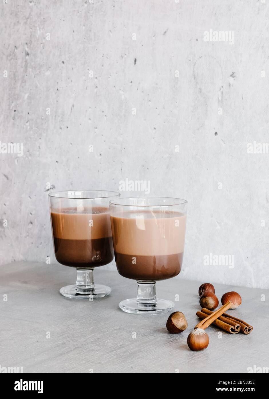 Cocoa chocolate drinks Stock Photo - Alamy
