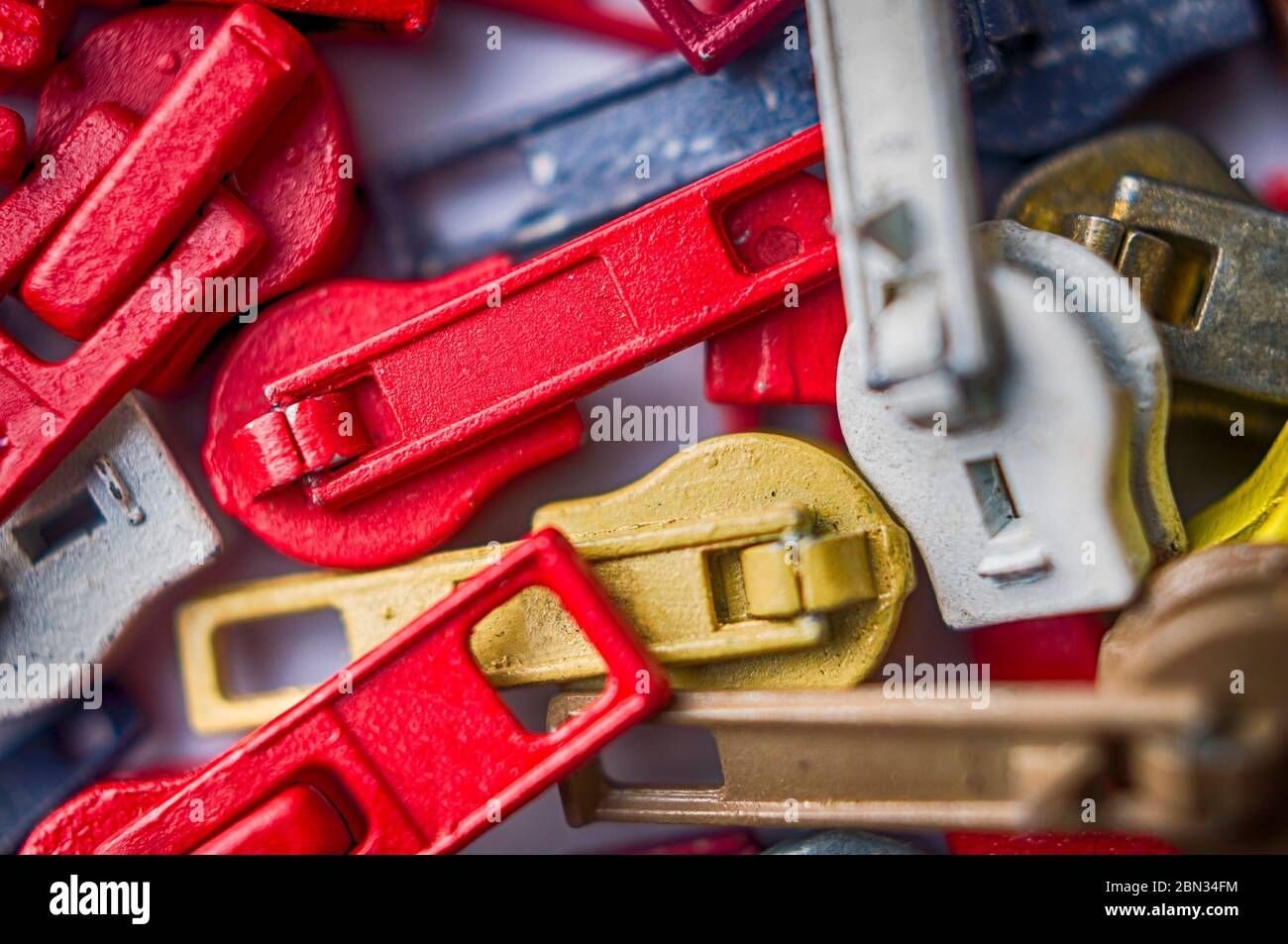 Close up view of many sliders Stock Photo - Alamy