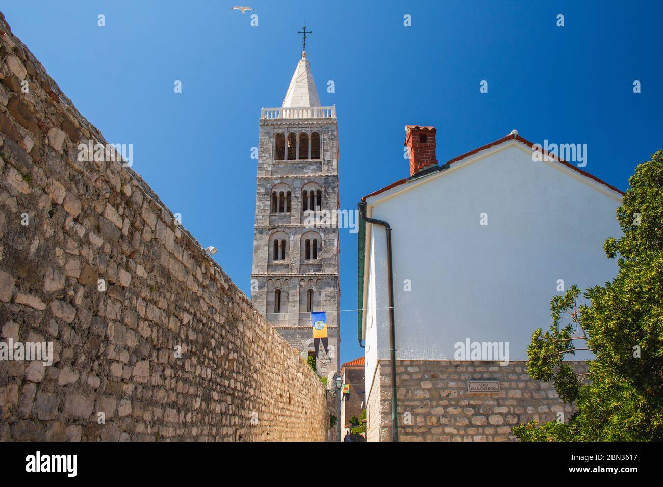 Bell tower of Rab town on Rab island, Croatia Stock Photo - Alamy