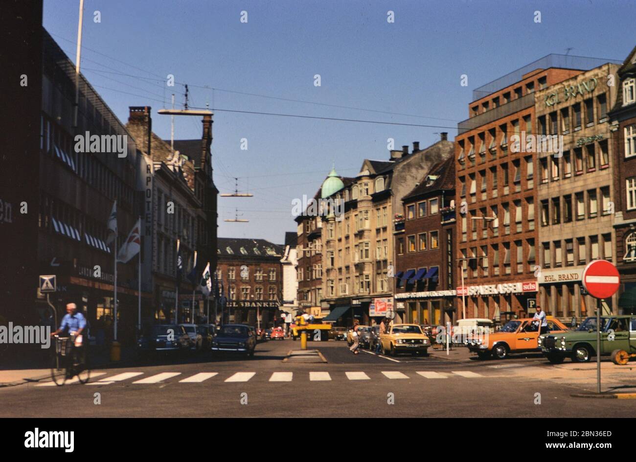 City scene in Aarhus Denmark ca. 1970s (possibly 1975 Stock Photo - Alamy