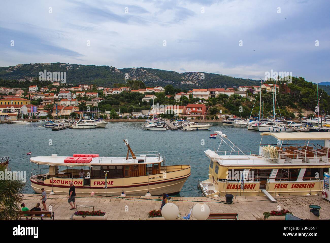 Rab Island, Croatia - July 20 2018: Picturesque coastal view of Rab ...