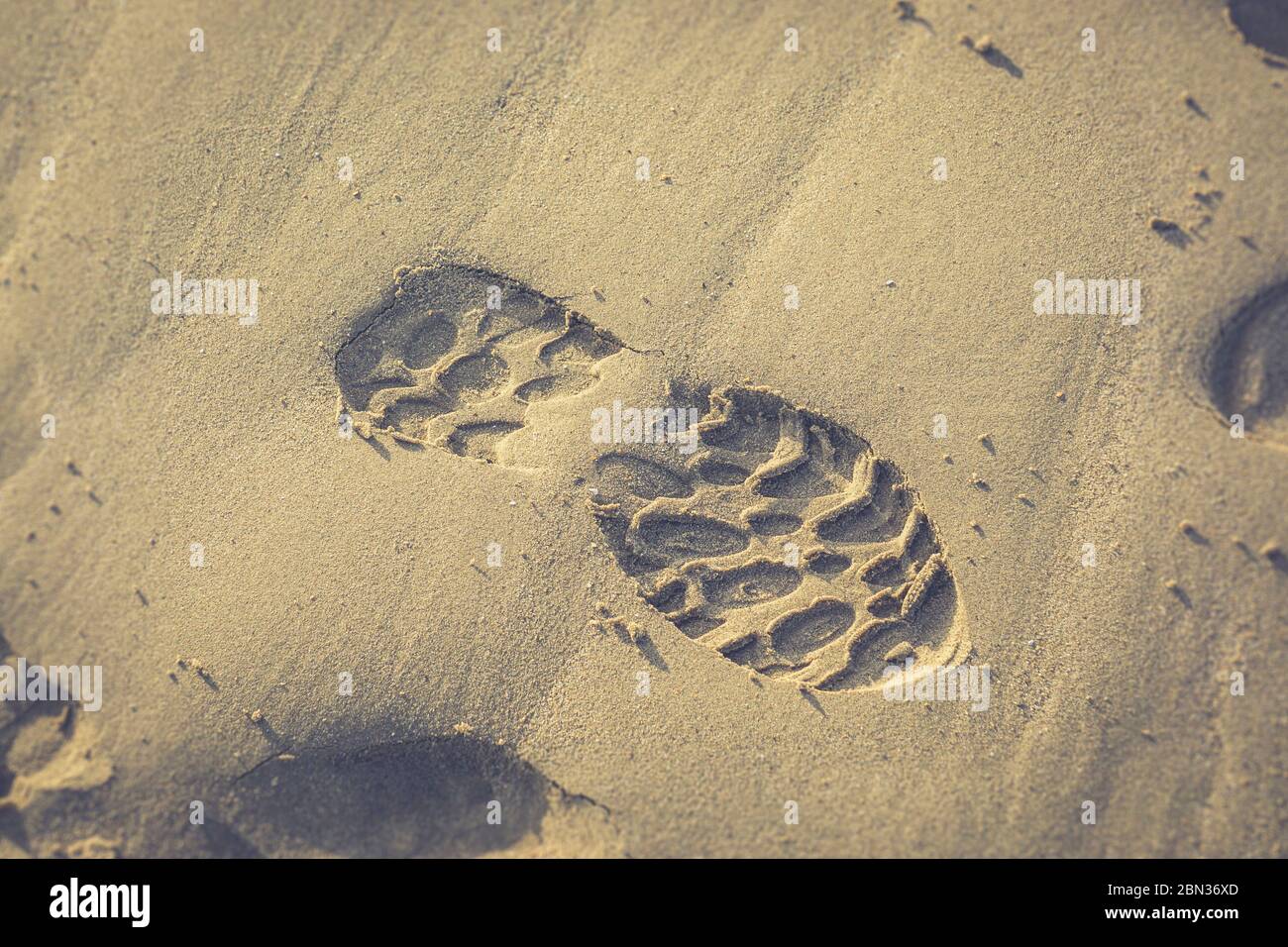 Boot print in the sand hi-res stock photography and images - Alamy