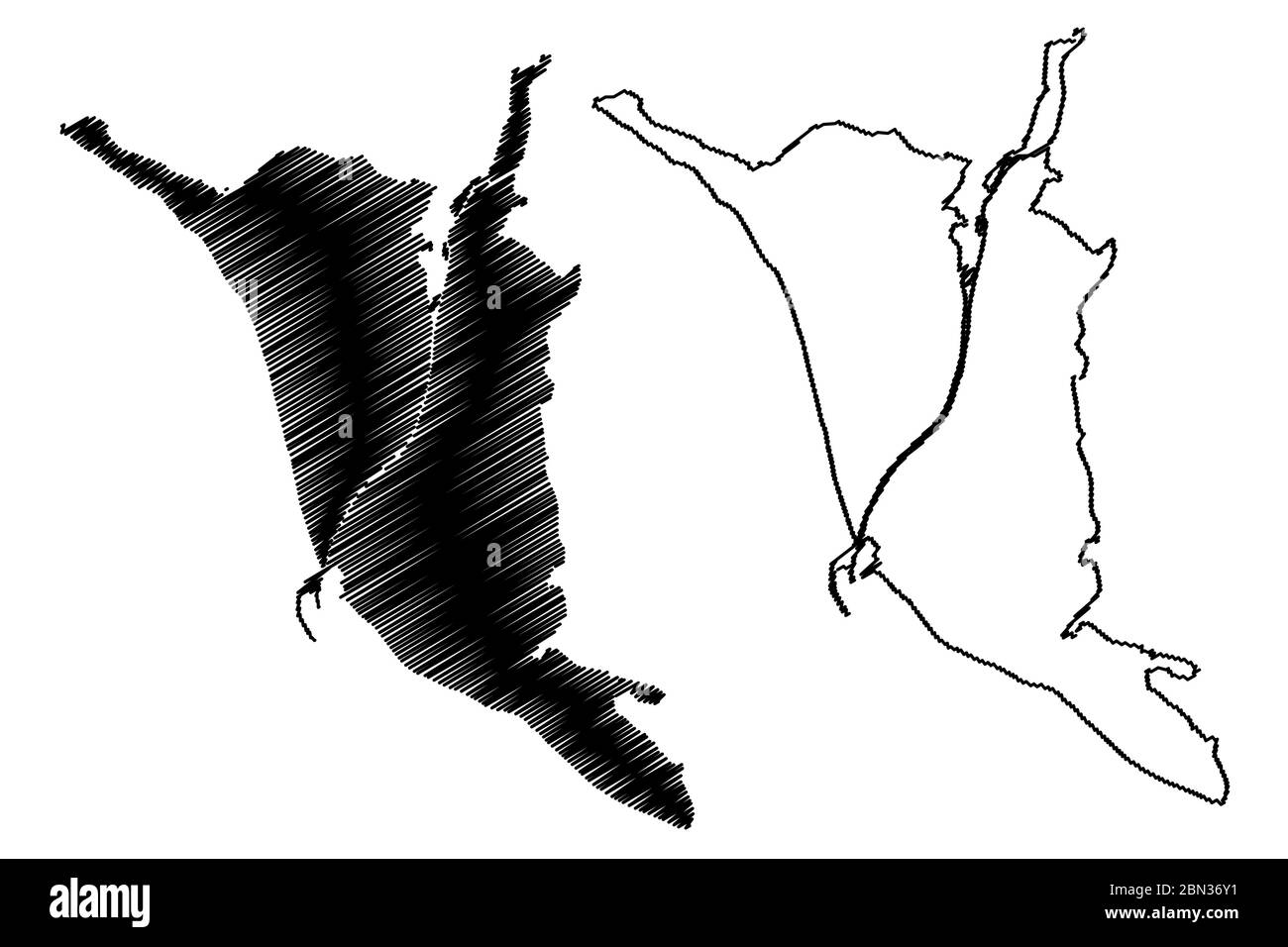 Sochi City (Russian Federation, Russia, Krasnodar Krai) map vector ...