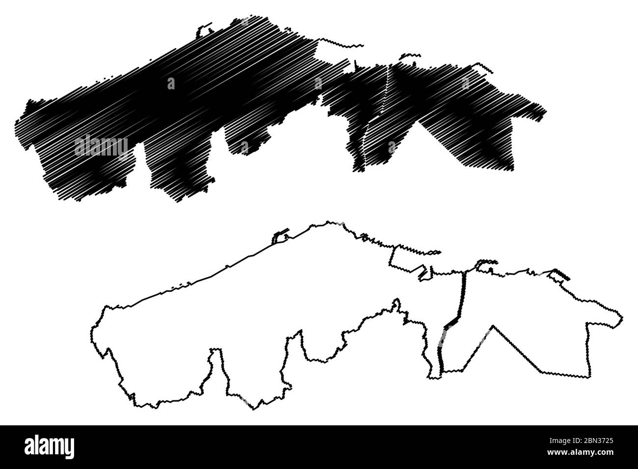 Trabzon City (Republic of Turkey, Black Sea Region) map vector ...