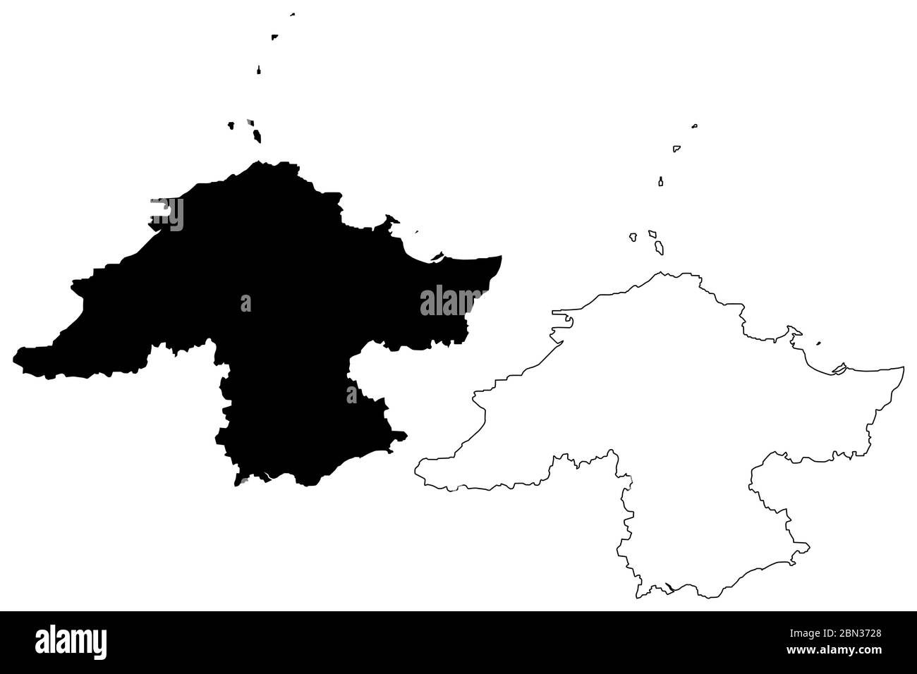 Chefoo map Stock Vector Images - Alamy