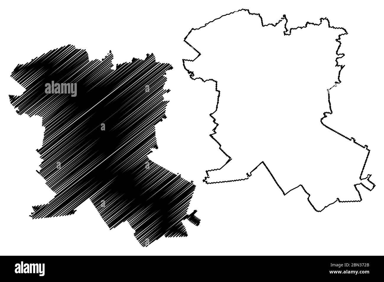 Sumy City (Ukraine) map vector illustration, scribble sketch City of ...