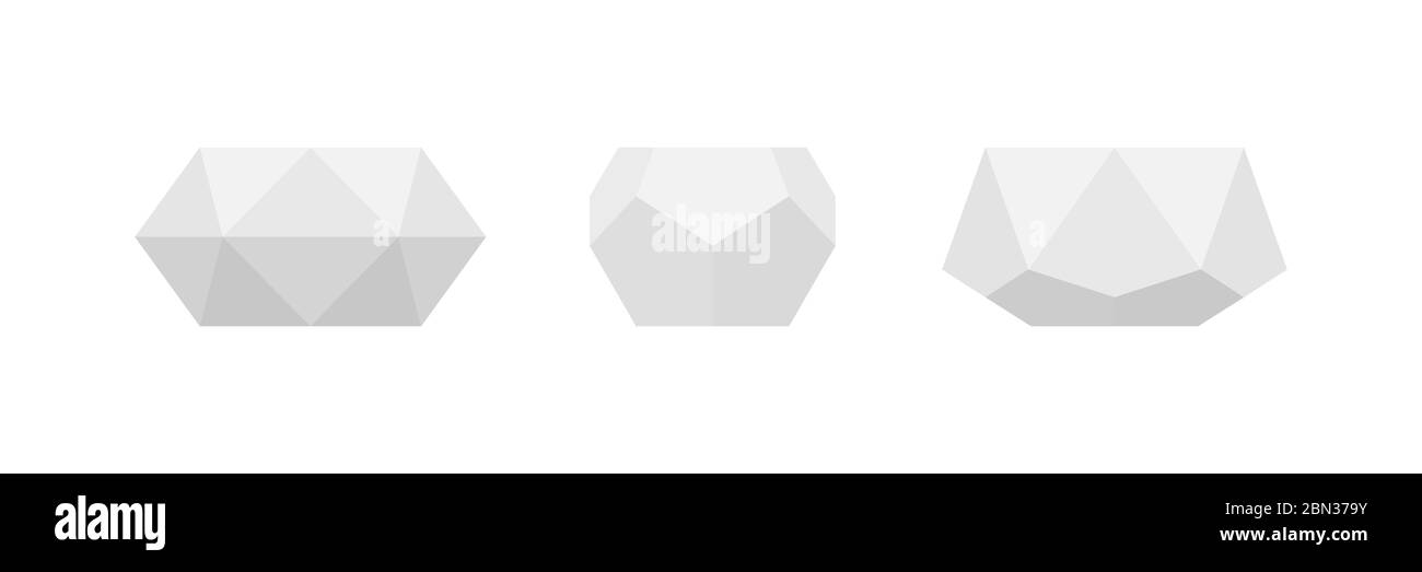 Vector set of white flower pots. Concrete geometric planters Stock ...