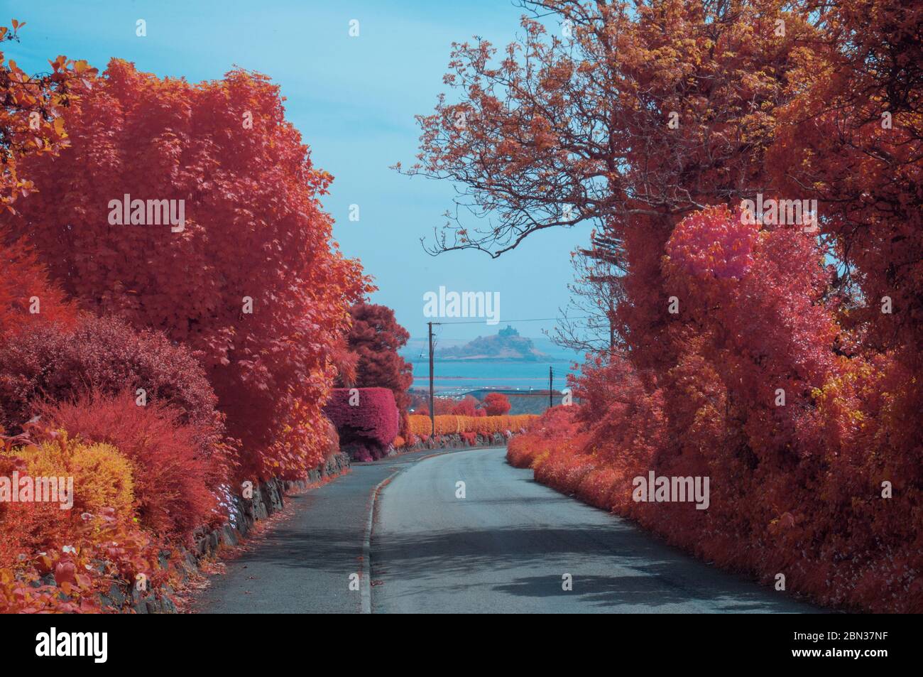 The Road to the Mount, Gulval, Cornwall UK Stock Photo - Alamy