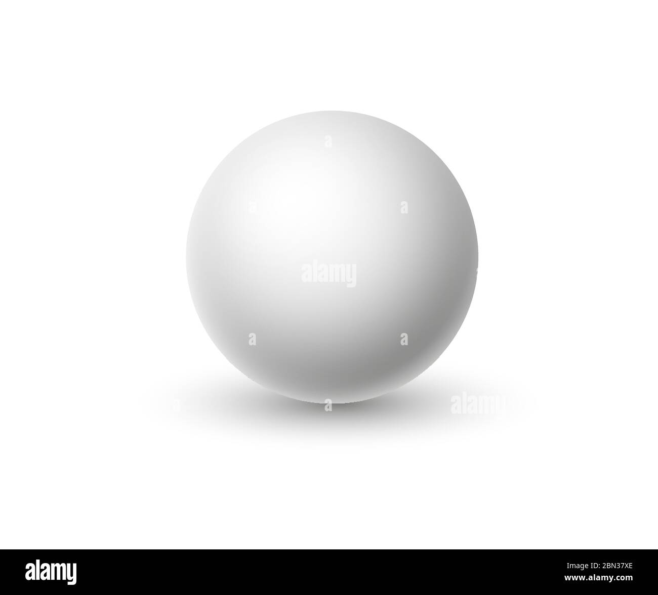 White Sphere Isolated On White Background Vector Illustration Stock