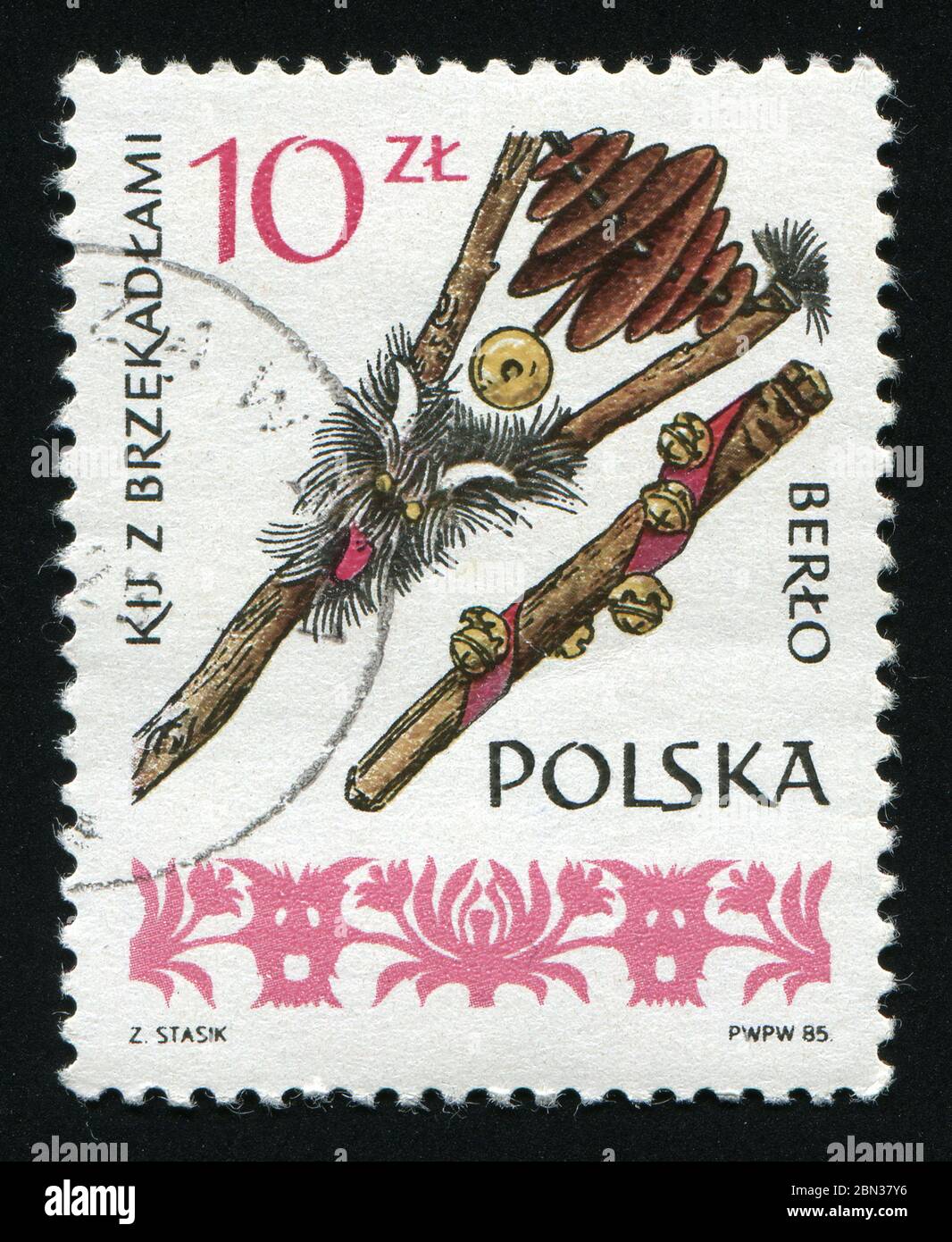 POLAND -CIRCA 1984: Ancient Polish national musical instrument, circa ...