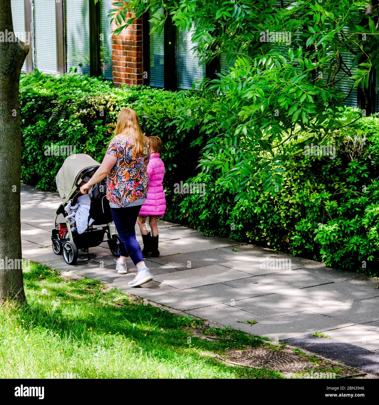 Mother And Children Having Their Daily Excerice Alone As Reccommended ...