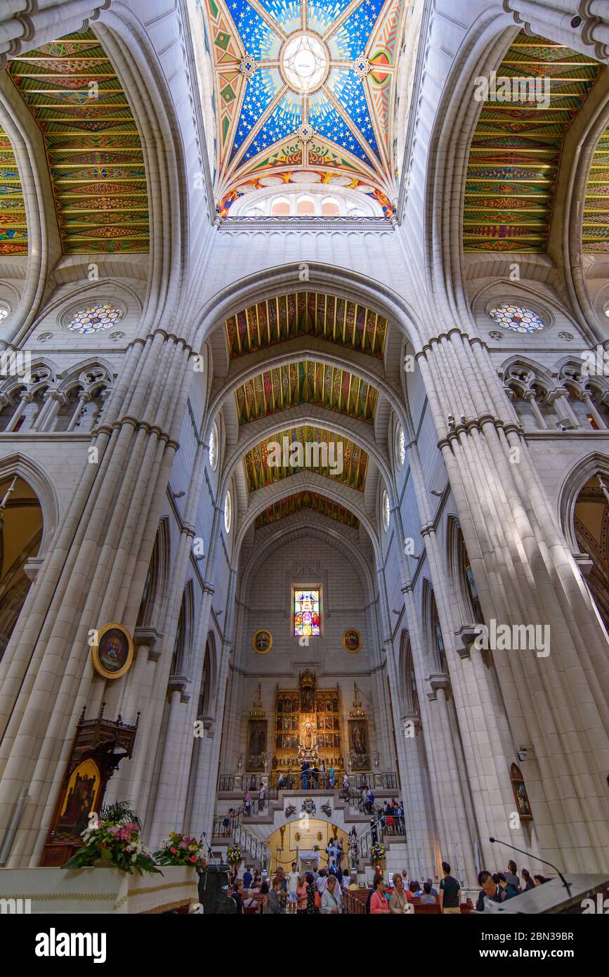 Interior of Almudena Cathedral in Madrid, Spain Stock Photo - Alamy