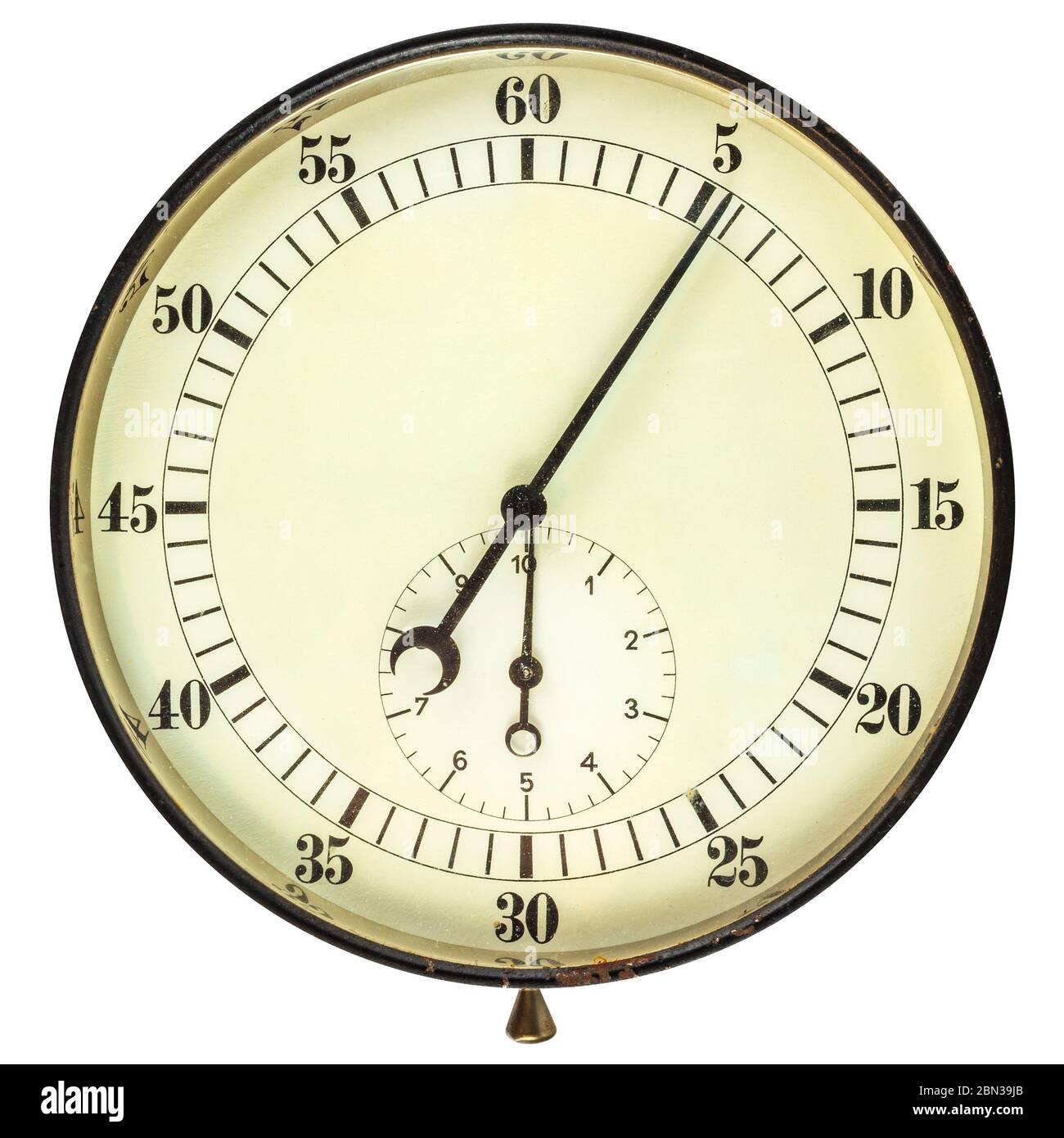 Large vintage stopwatch isolated on a white background Stock Photo - Alamy