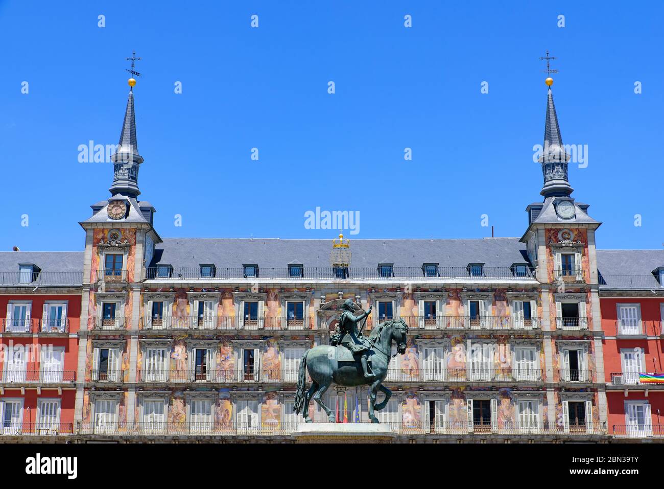 Plaza Mayor (Main Square), a public square in Madrid, Spain Stock Photo ...