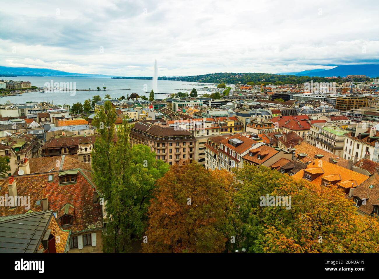 Aerial view lake geneva hi-res stock photography and images - Alamy