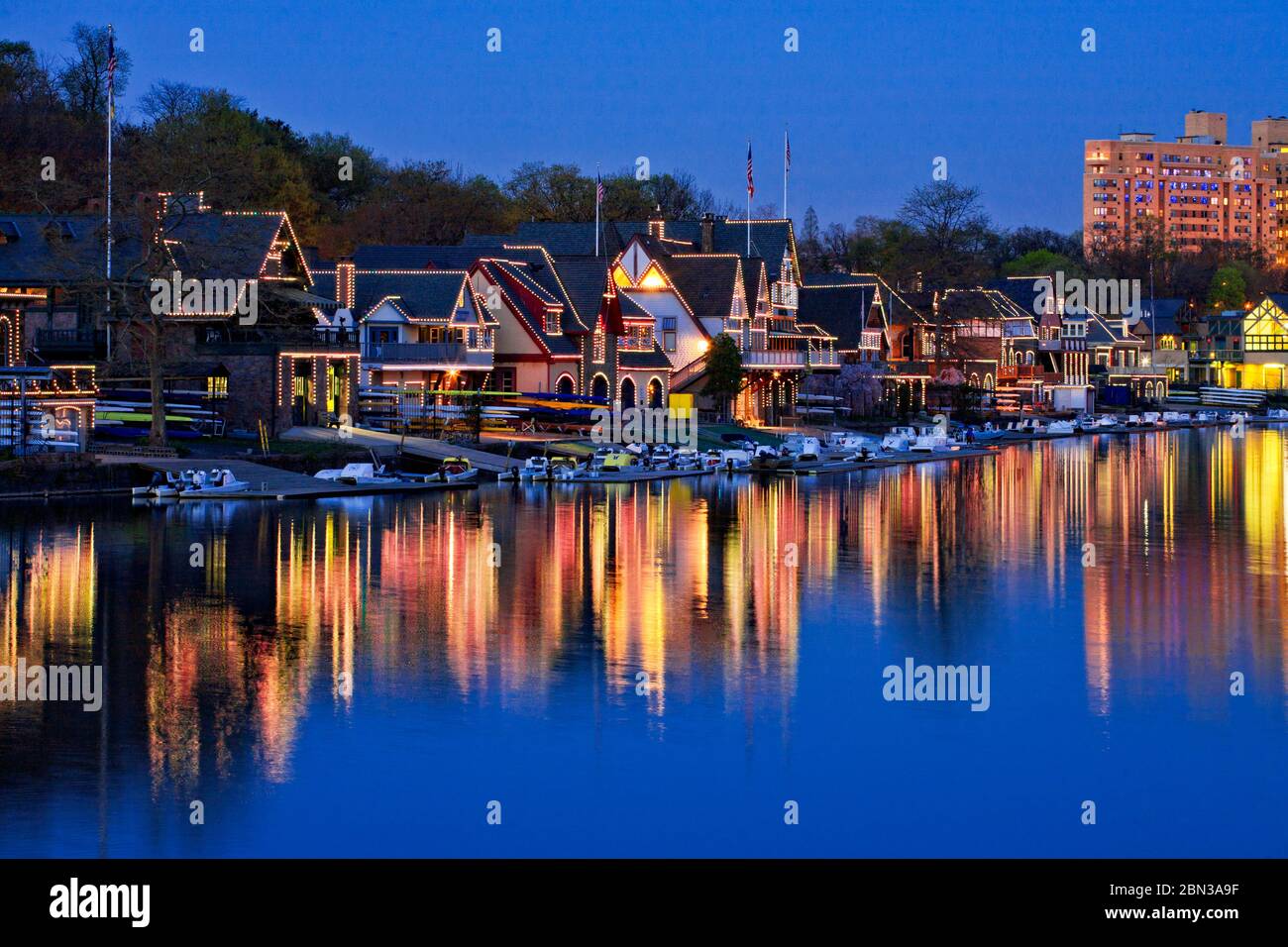 Boathouse Row is a historic site located in Philadelphia, Pennsylvania ...