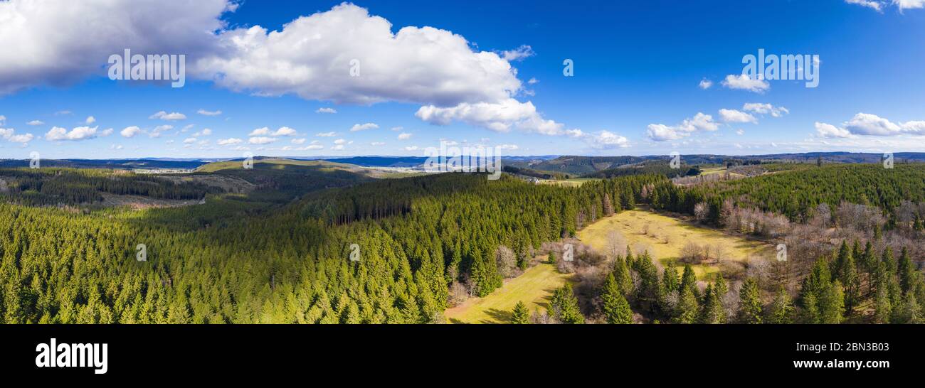 german forest landscape high definition panorama Stock Photo - Alamy