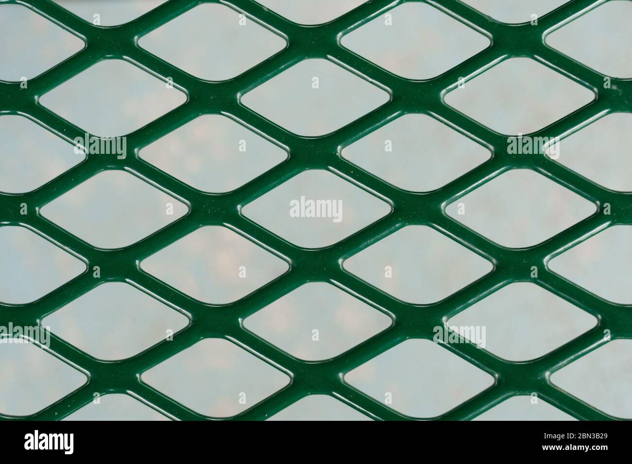 green metal lattice grid background Stock Photo - Alamy
