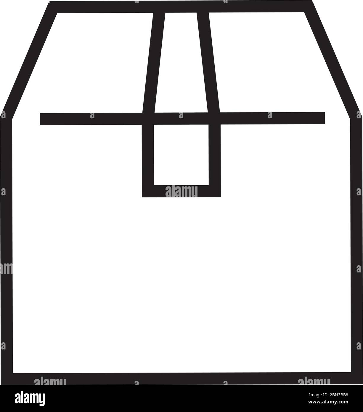 box package icon over white background, line style, vector illustration ...