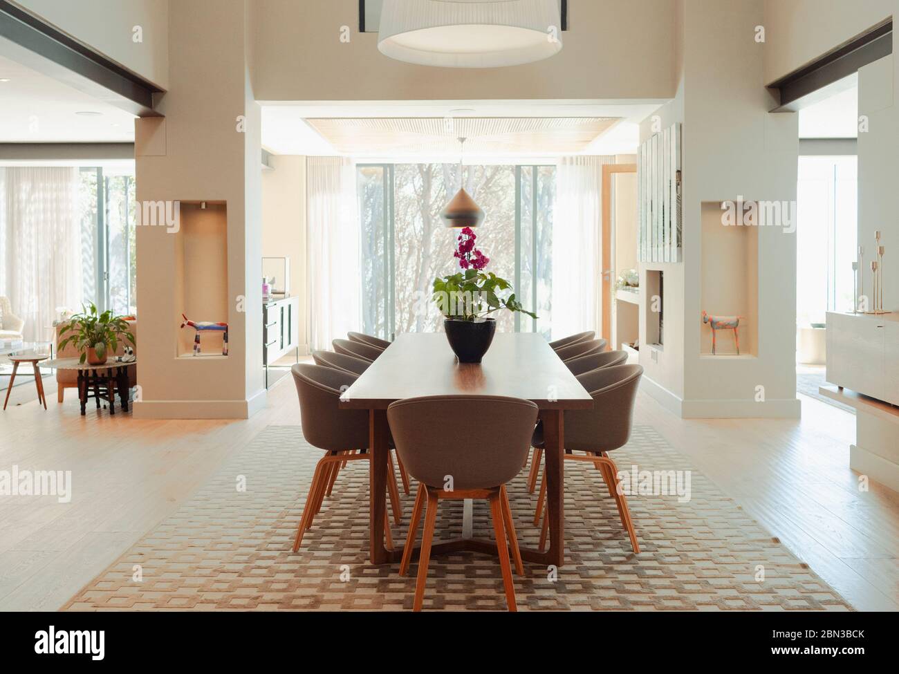 Modern home showcase interior dining room Stock Photo - Alamy