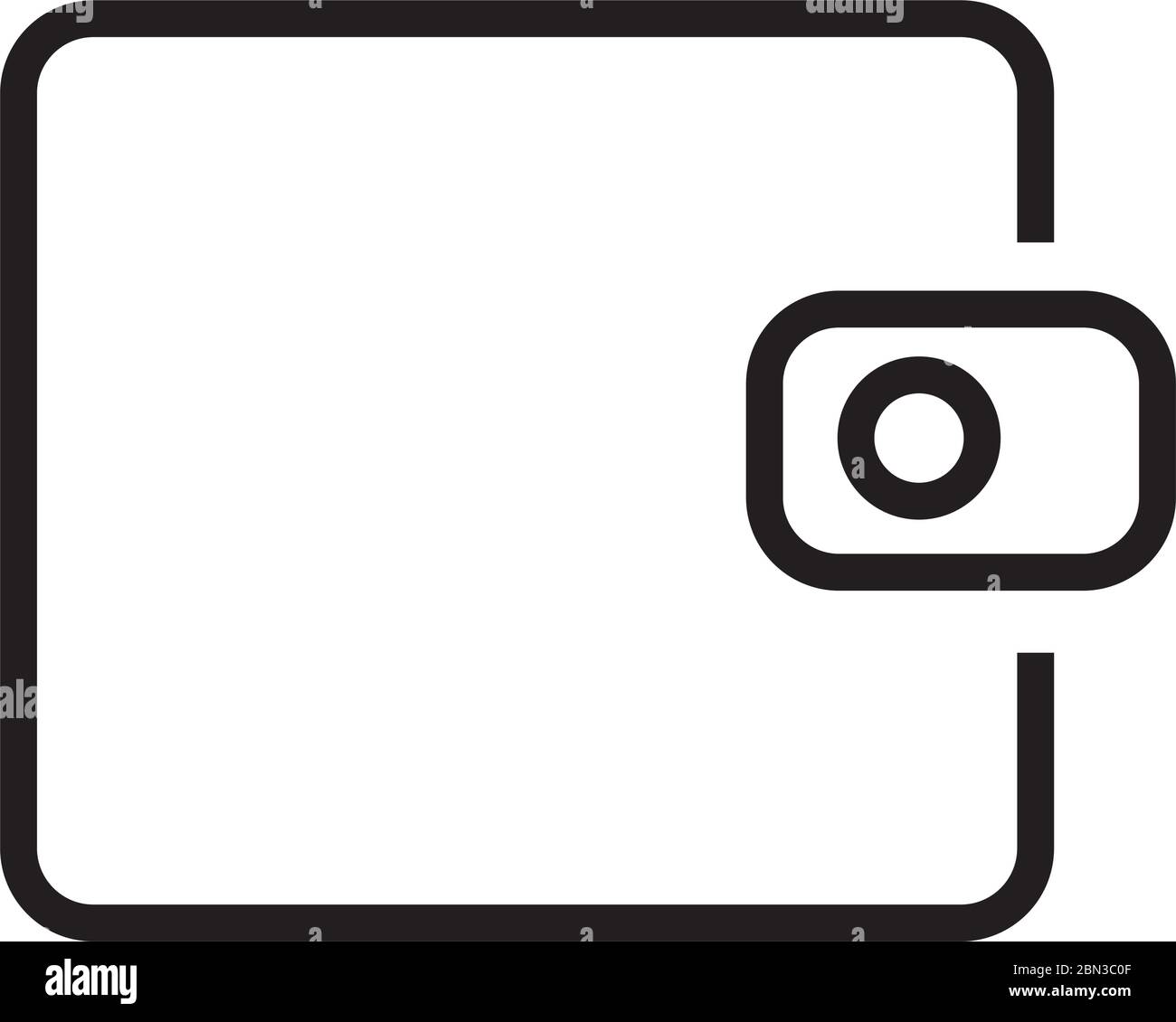 wallet icon over white background, neon style, vector illustration ...